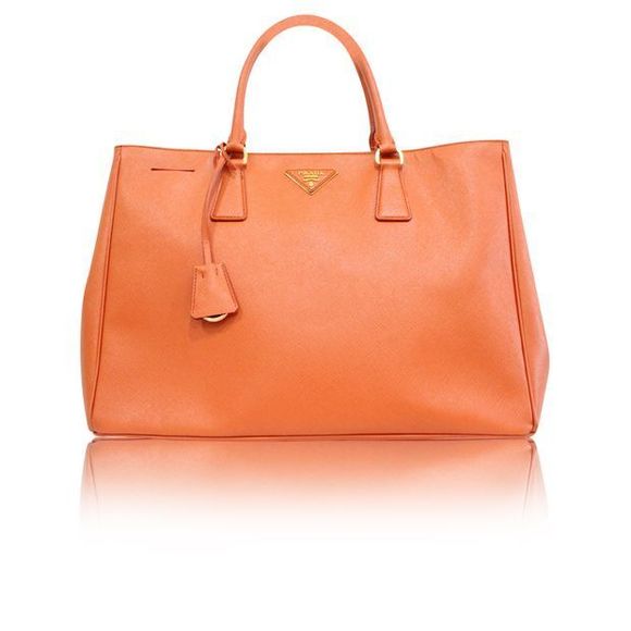 Prada | Bags | Prada Saffiano Luxe Orange Tote Bag | Poshmark